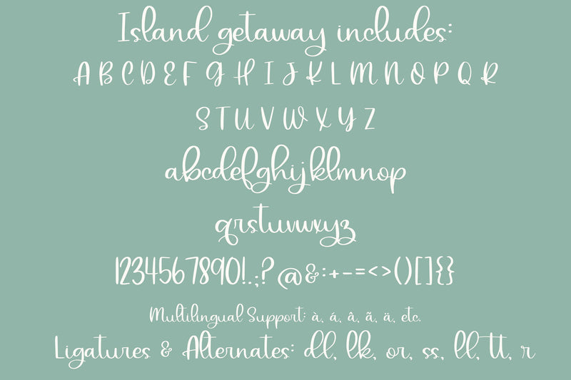 Island Getaway, Cute Handwritten Font - So Fontsy