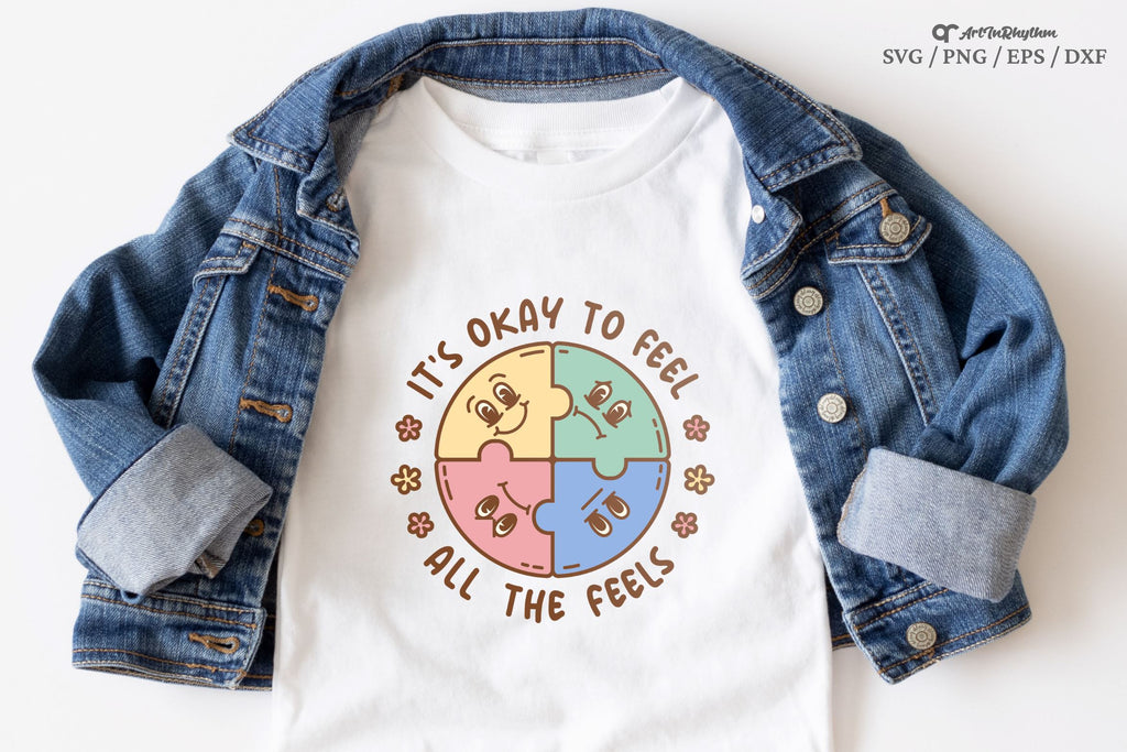 It's ok to feel all the feels Svg, Mental Health Svg, Positive Svg ...