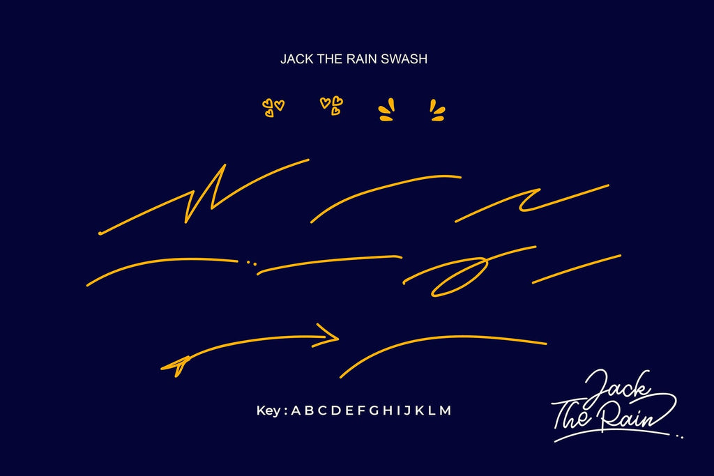 Jack The Rain - Monoline Script Handwritten Font - So Fontsy