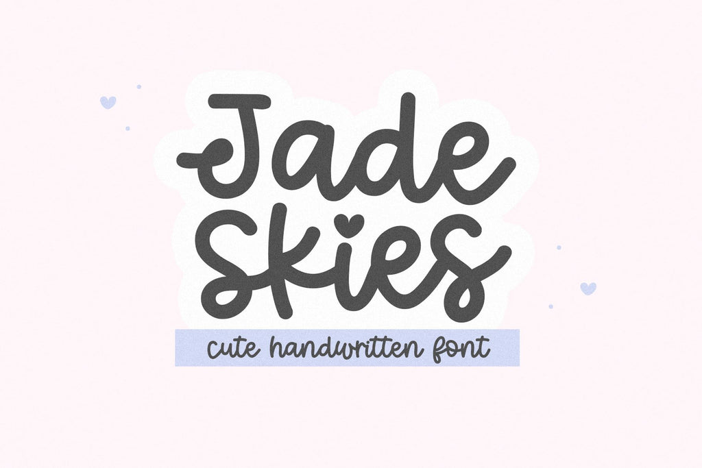 Jade Skies - Cute Script Font - So Fontsy