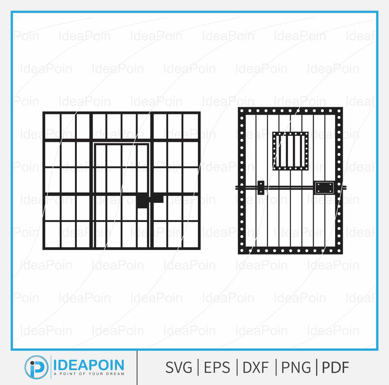 Jail Cell Doors Vector, Jail svg, prison svg, lockup Vector, Prison ...