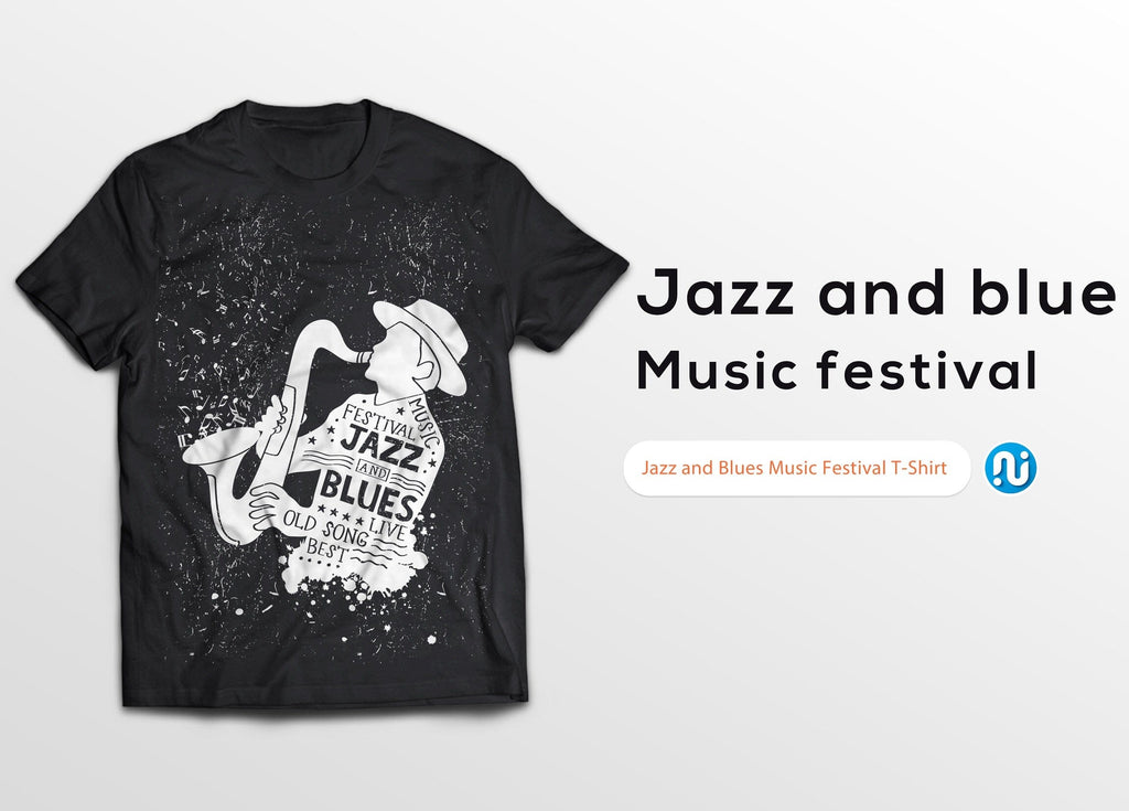 Jazz and Blues Music Festival T-Shirt Design - So Fontsy