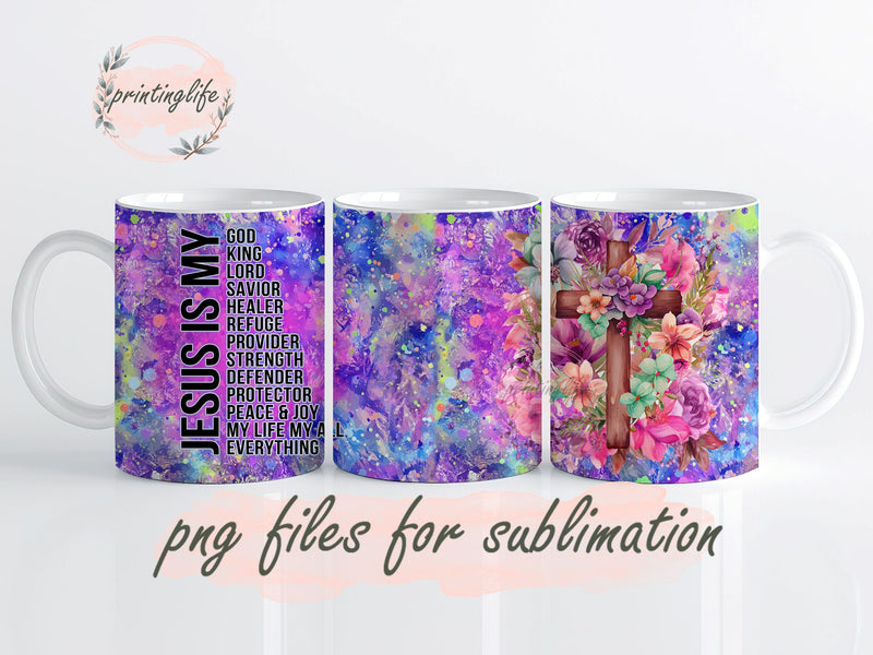 Jesus Mug Wrap Design, Instant Digital Design Download Mug Wrap Design ...