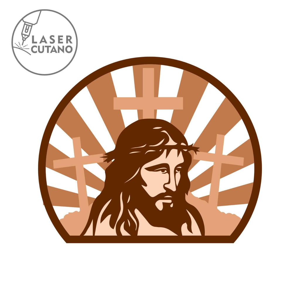 JESUS Multilayer Wall Decor, Laser Cut Template, Wood Cut and Paper Cut ...