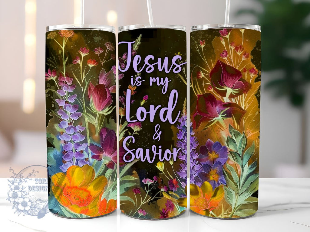Jesus Savior 20oz Skinny Tumbler, Christian Tumbler Png, Straight ...