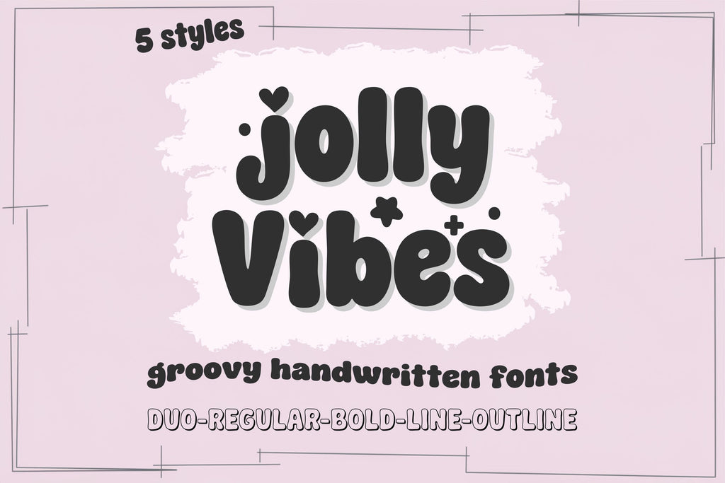 Jolly Vibes Font - Groovy Retro Font, Cute Bubbly Font, Cricut & Procr ...