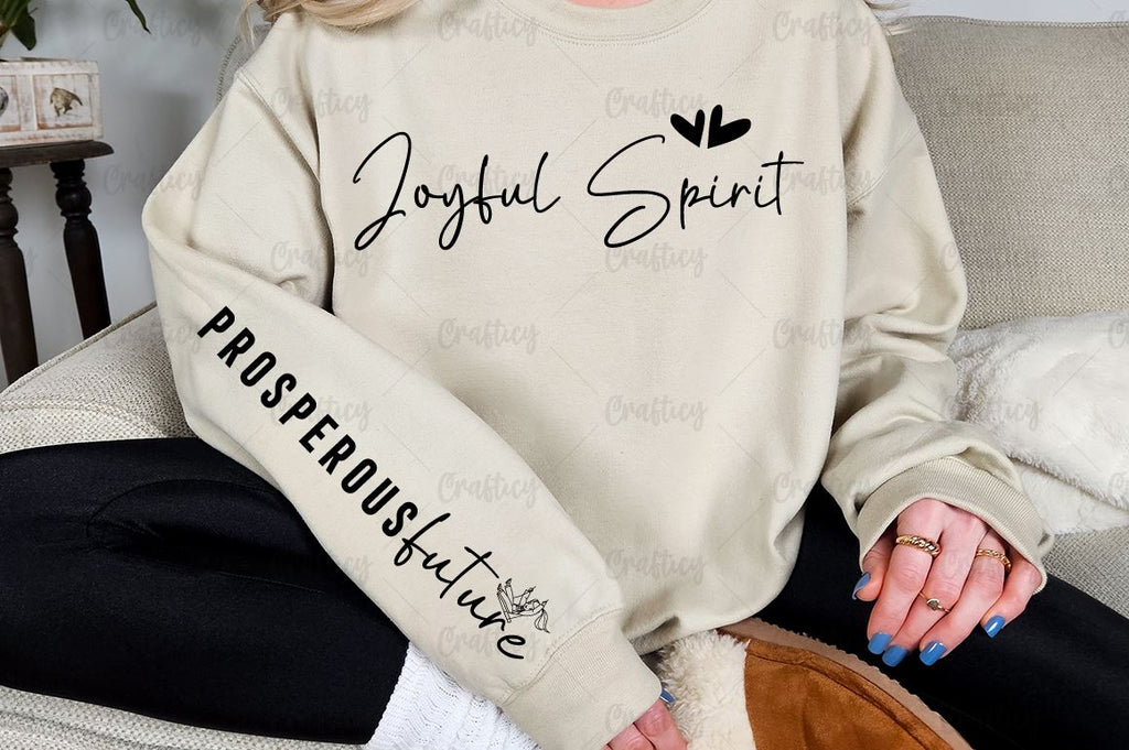 Joyful spirit Sleeve SVG Design - So Fontsy
