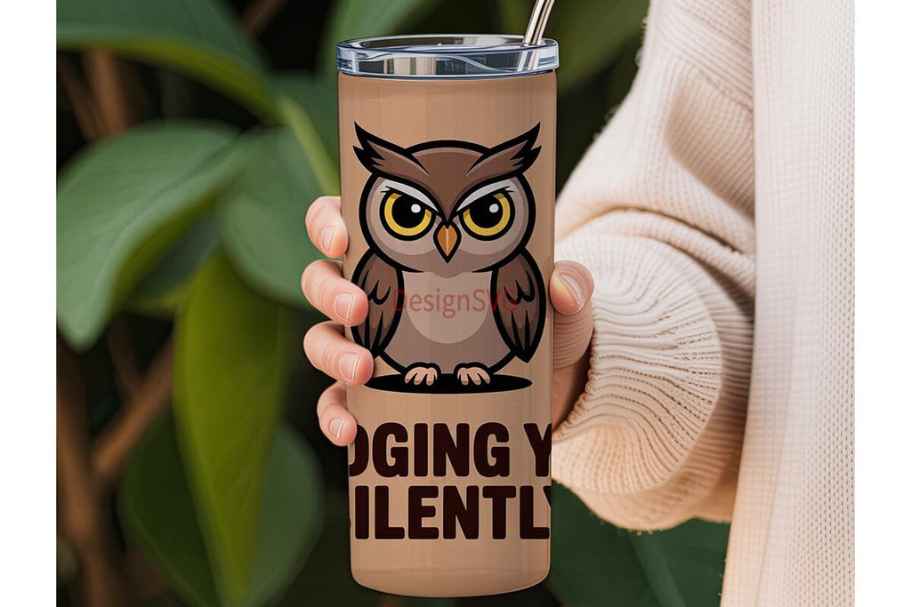 Judging Owl 20oz Tumbler Wrap - So Fontsy
