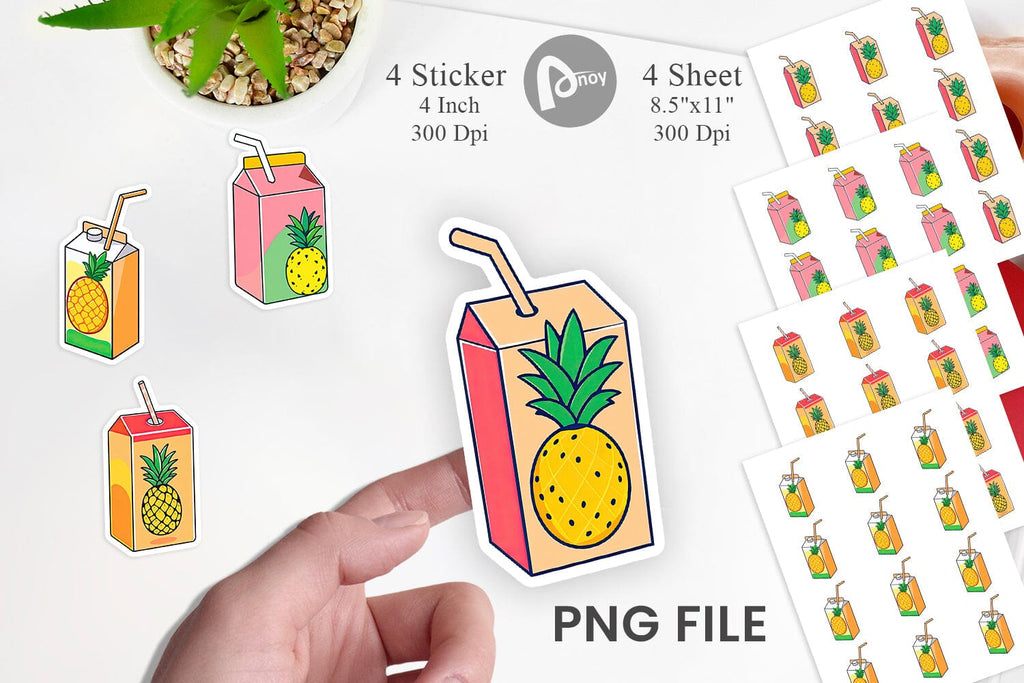 Juice Box Sticker - So Fontsy