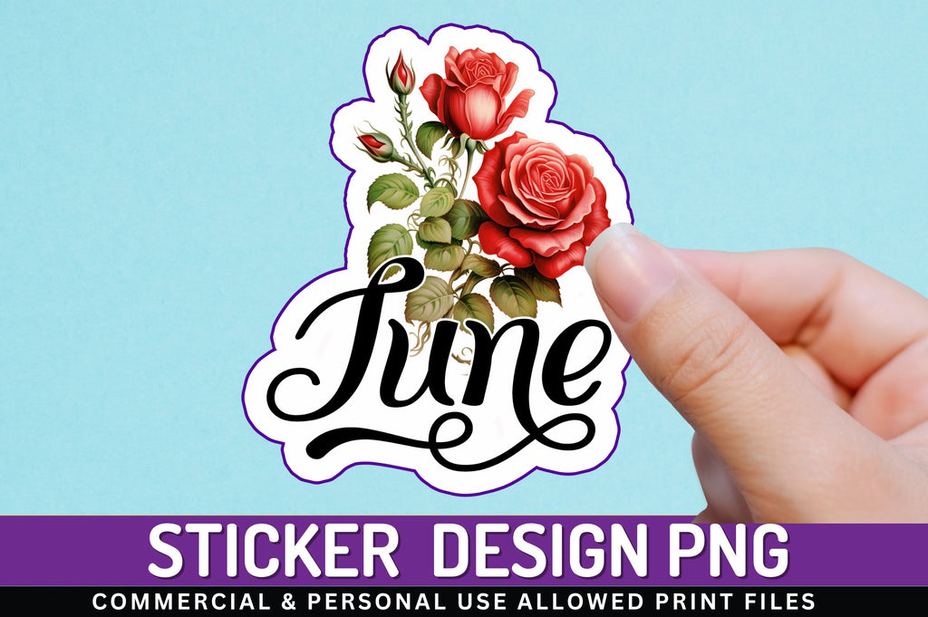 June Sticker Design - So Fontsy