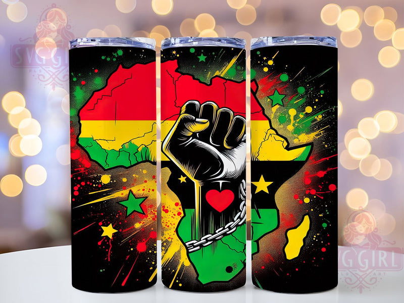 Juneteenth 1865 Black History Pride Tumbler Wrap, African American ...