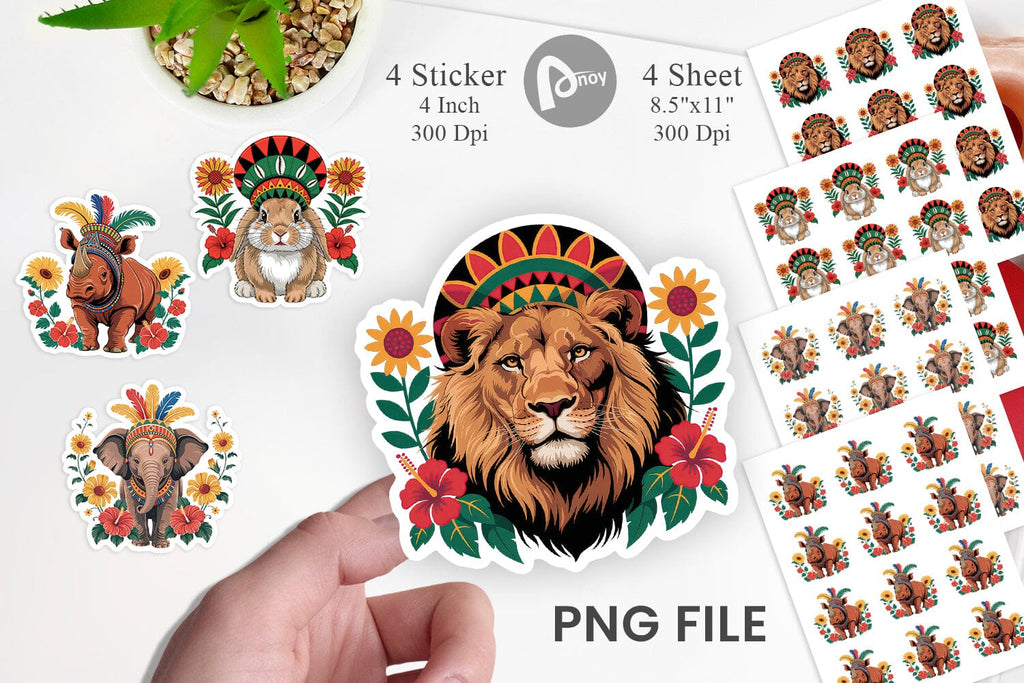 Juneteenth Animal Sticker - So Fontsy