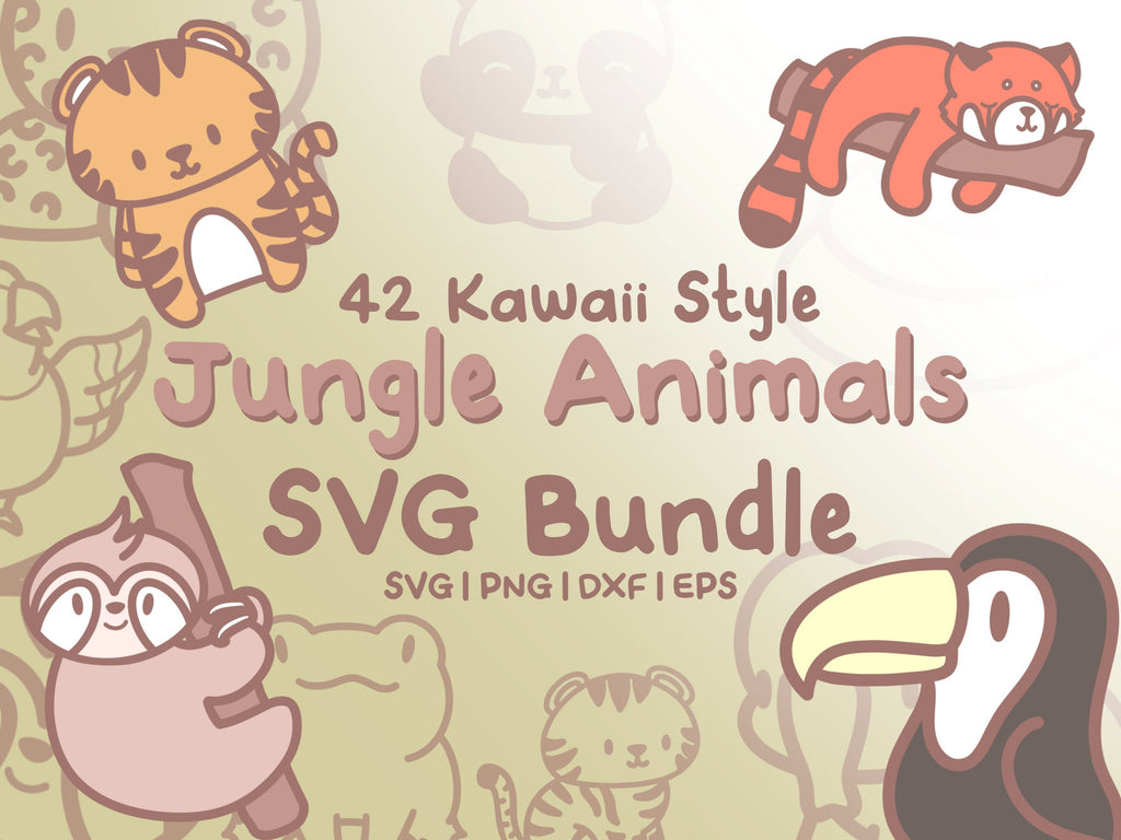 Jungle Animals SVG Design Set - So Fontsy
