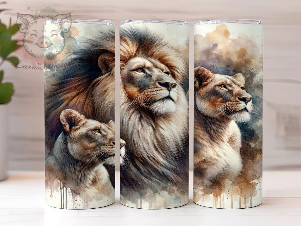 Jungle Safari Lion Tumbler Wrap, Lion Family, Tumbler Wrap, Sublimation ...