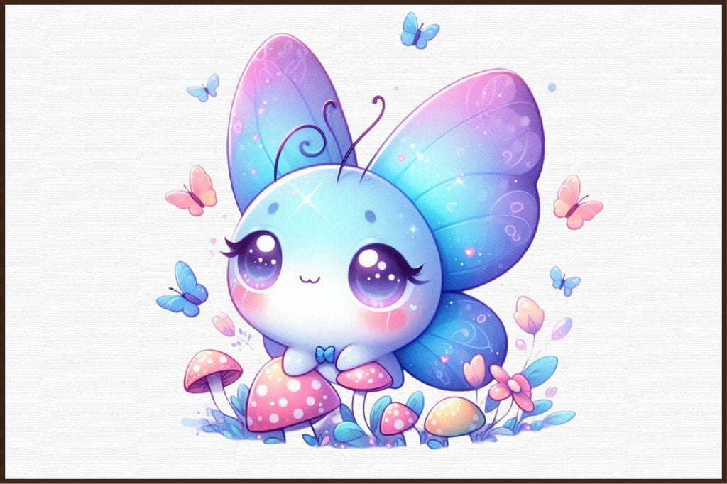 Kawaii Butterflies Clipart Butterfly Png - So Fontsy
