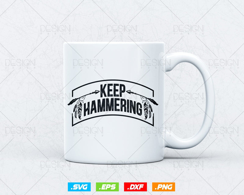 Keep Hammering Archery Motivational Bow Hunting Svg Png, Duck Deer Hunting Svg Files for Cricut ...