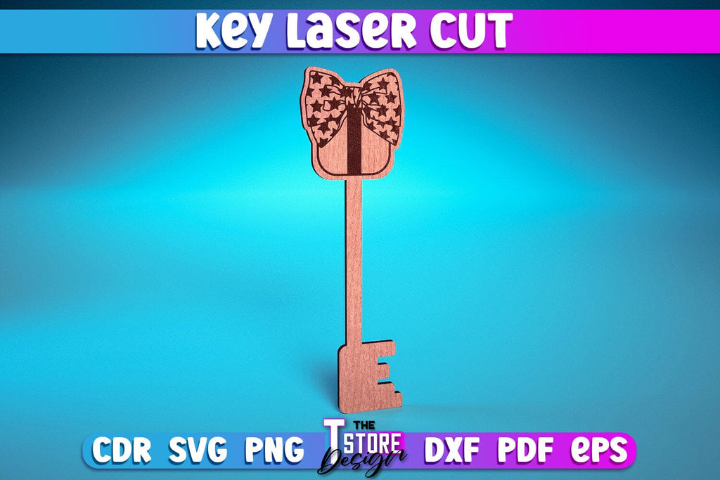 Key Laser Cut Design | Home Laser Cut Design | CNC Files - So Fontsy