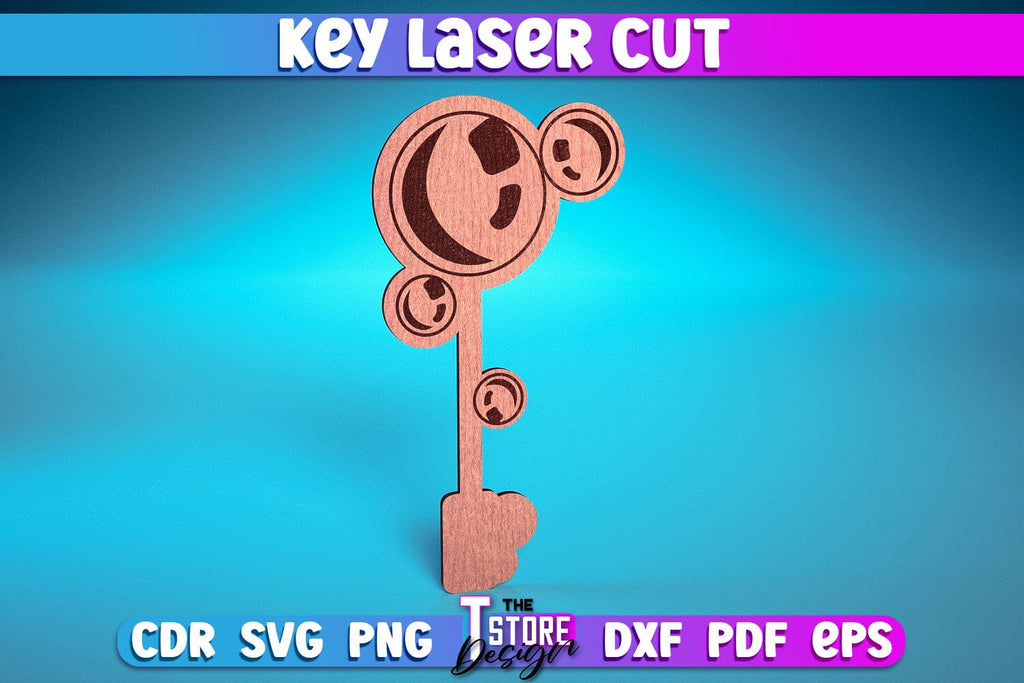 Key Laser Cut Design | Home Laser Cut Design | CNC Files - So Fontsy