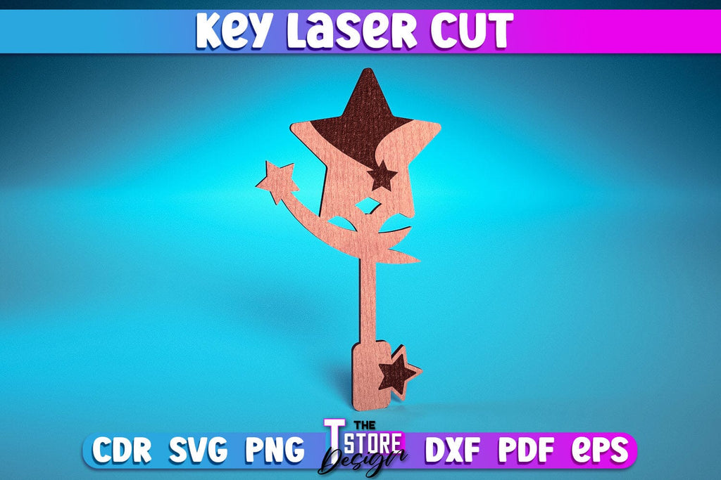 Key Laser Cut Design | Home Laser Cut Design | CNC Files - So Fontsy