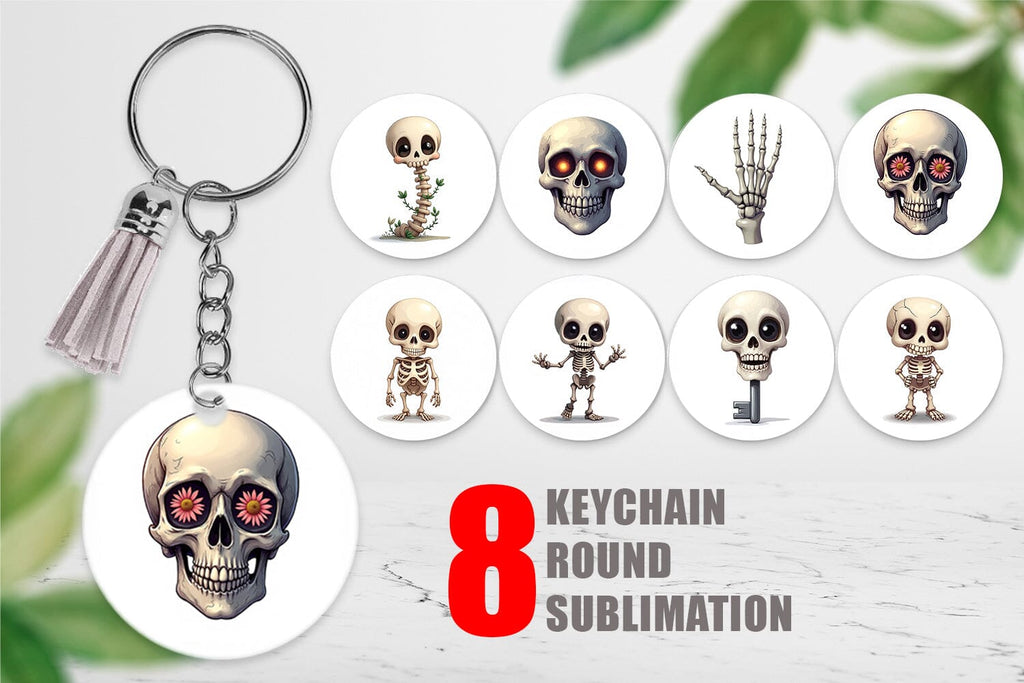 Keychain Bone Motifs - So Fontsy