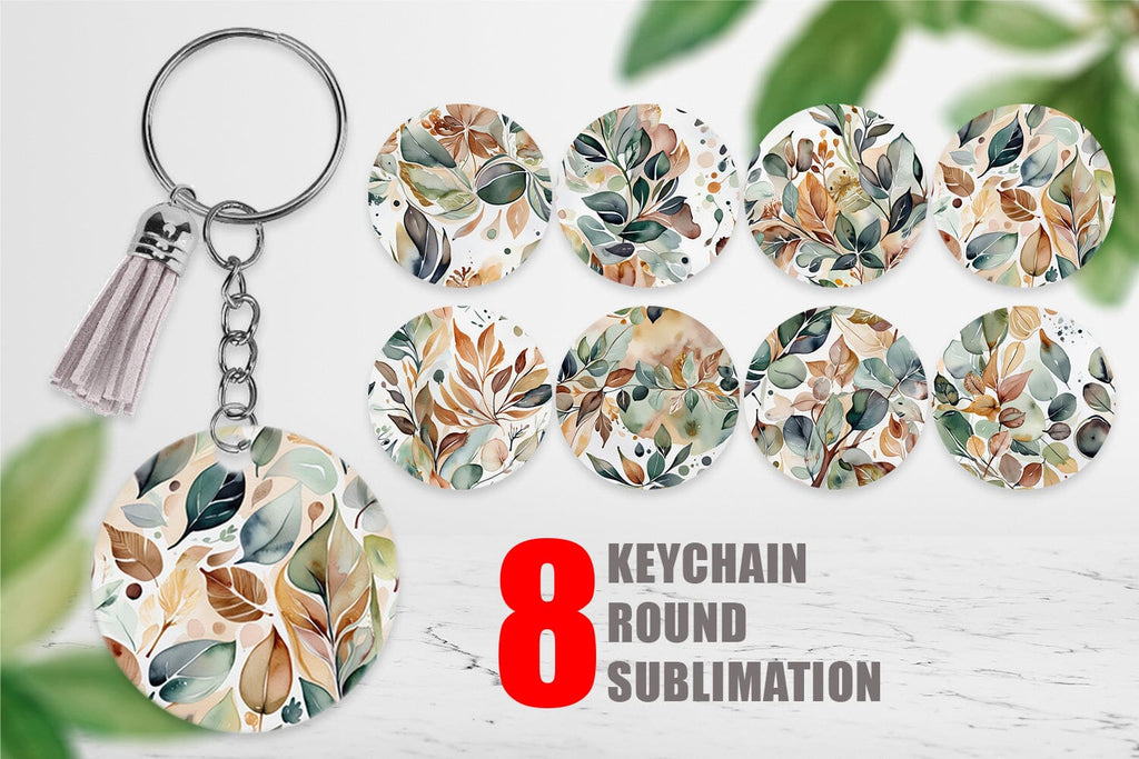 Keychain Botanical Organic Pattern - So Fontsy