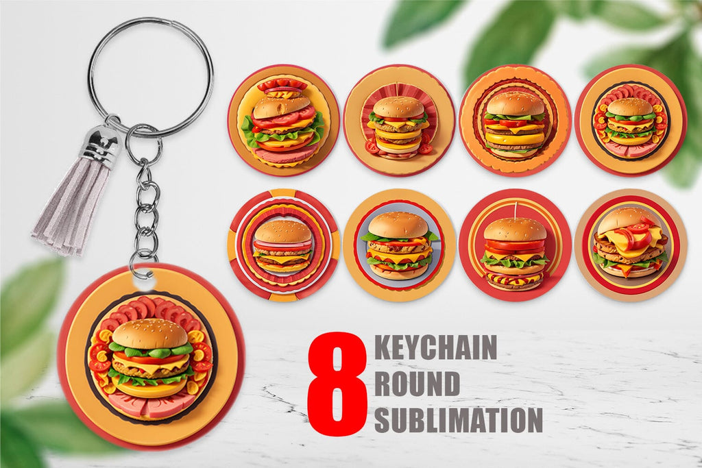 Keychain Burger Sandwiches - So Fontsy