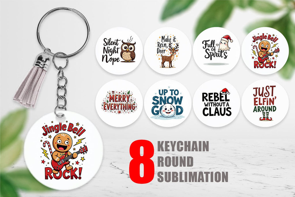 Keychain Chaotic Holiday Spirit: Energetic Ugly Cute Quotes - So Fontsy