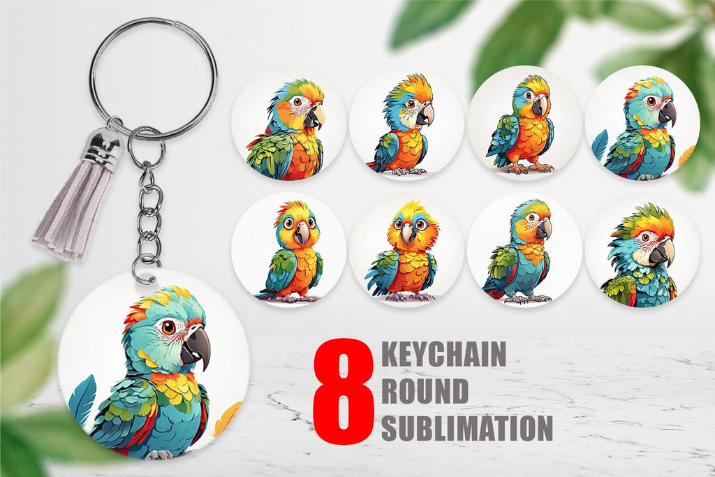 Keychain Cute Parrot - So Fontsy