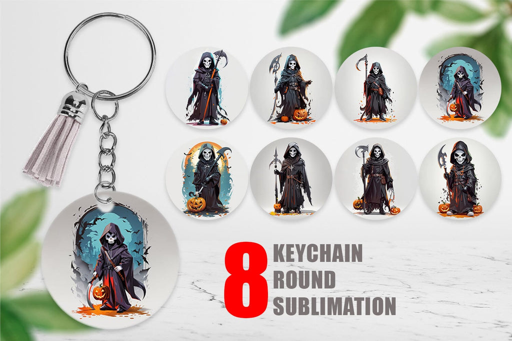 Keychain Halloween Grim Reaper - So Fontsy