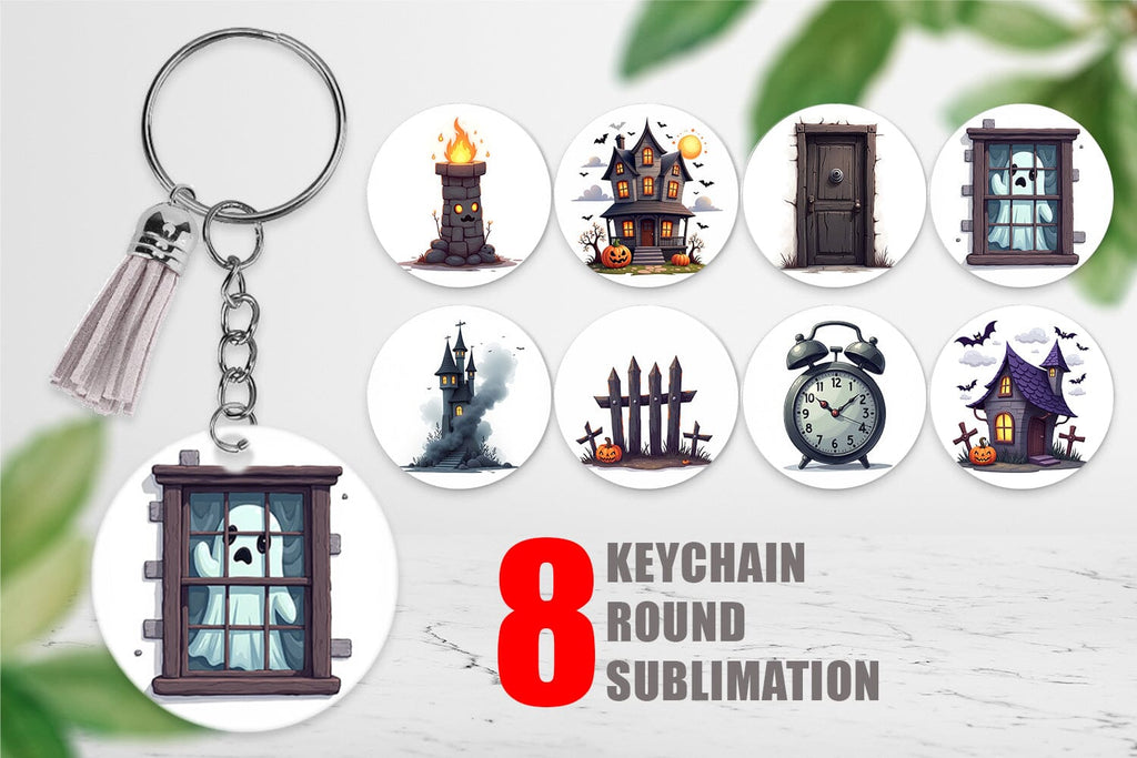 Keychain Haunted Elements - So Fontsy