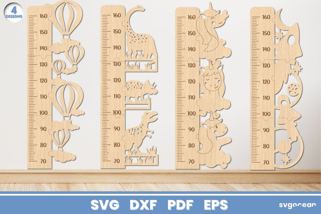 Kids Growth Chart Ruler Bundle - So Fontsy