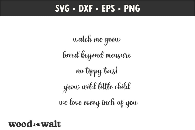 Kids Growth Chart SVG | Growth Ruler Cut File - So Fontsy