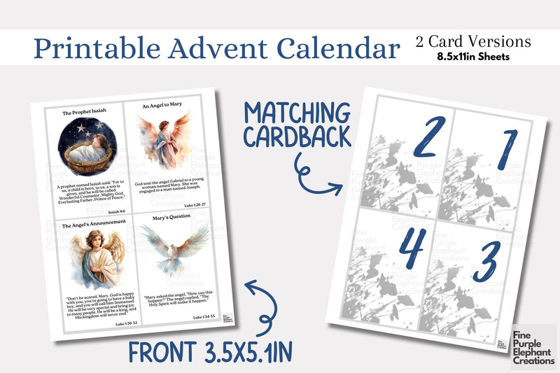Kids Nativity Advent Calendar | Christmas Activity Cards - So Fontsy