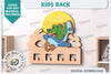 Kids Rack Laser Cut. Wooden Children's Coat Rack SVG - So Fontsy