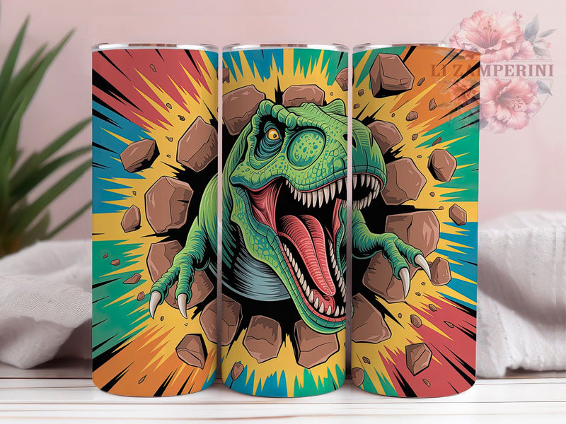 Kids T-Rex Dinosaur Tumbler, T-Rex Cup Design, 3D Dino Drinkware ...