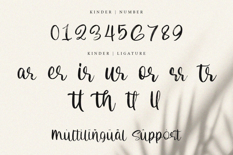 Kinder - Brush Script Font - So Fontsy