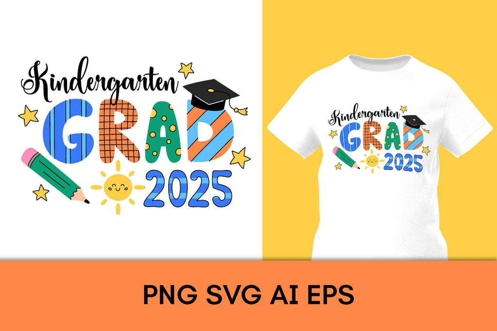 Kindergarten Grad 2025 SVG | Graduation 25 PNG Sublimation for ...