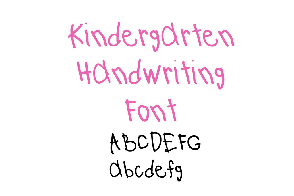 Kindergarten Handwriting - So Fontsy