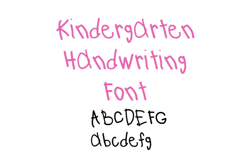 Kindergarten Handwriting - So Fontsy