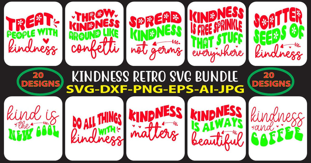 KINDNESS-RETRO-SVG-BUNDLE - So Fontsy