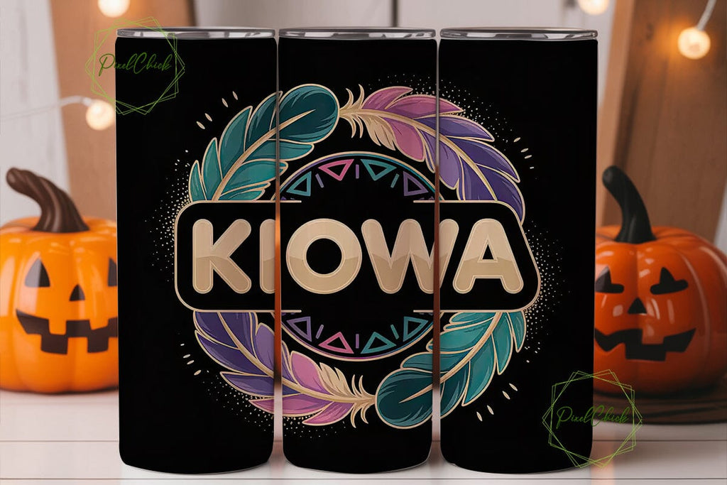 Kiowa Feather Tumbler Wrap - So Fontsy
