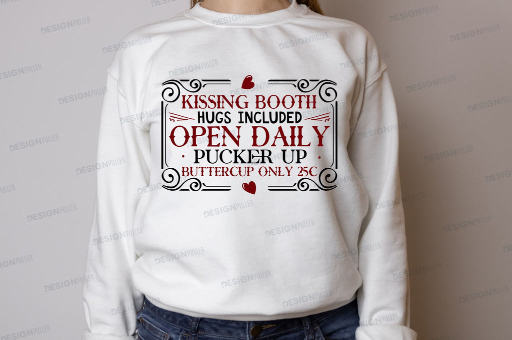 Kissing booth hugs included Svg Design - So Fontsy