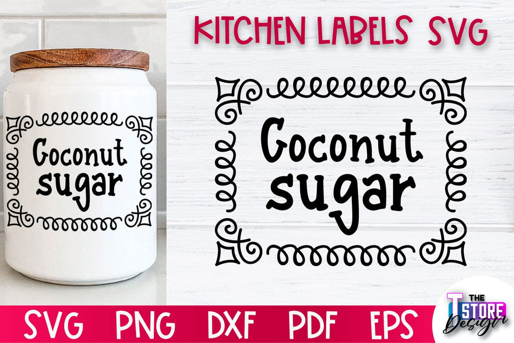 Kitchen Labels SVG Design | Home Design SVG | Jar Labels v.1 - So Fontsy