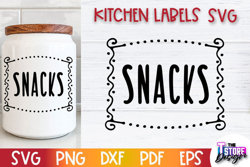 Kitchen Labels SVG Design | Home Design SVG | Jar Labels v.3 - So Fontsy