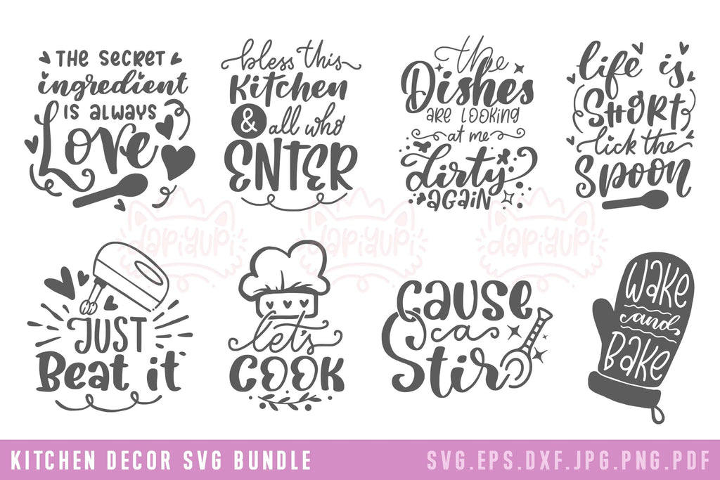 Kitchen Sign SVG Bundle | Farmhouse SVG - So Fontsy