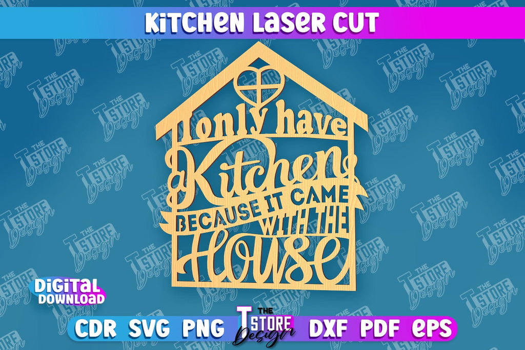 Kitchen Wall Sign Bundle | Wall Inscription Template | Kitchen Décor ...