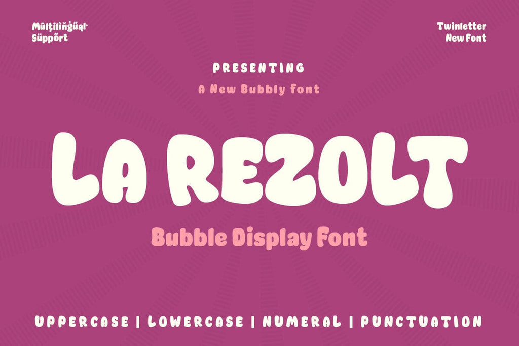 La Rezolt - Bubble Display Font - So Fontsy