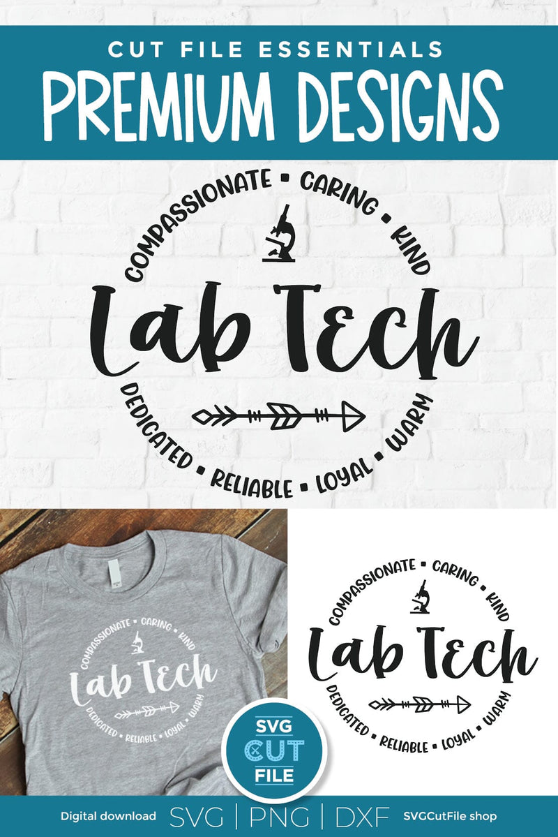 Lab tech svg with round circle for men or women - So Fontsy