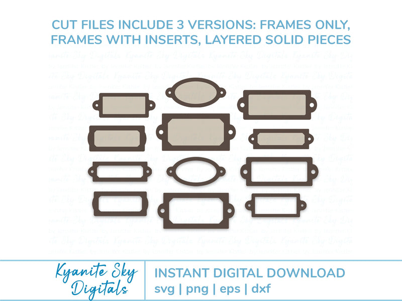 Label Frames SVG Bundle bookplate library office label frames vol.1 ...