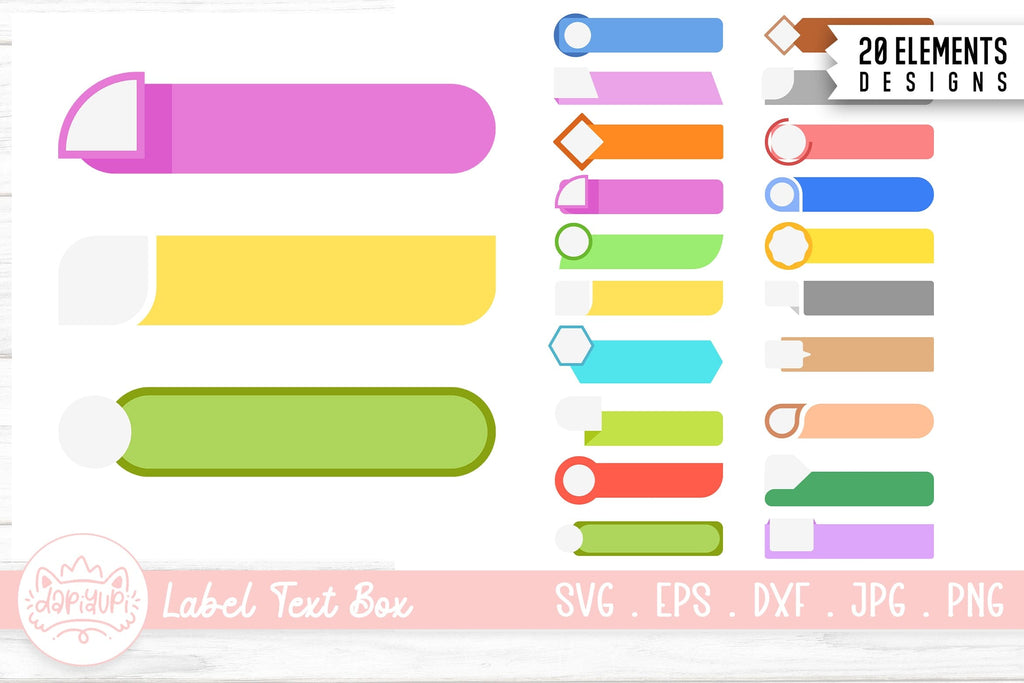 Label text box elements for infographic elements - So Fontsy